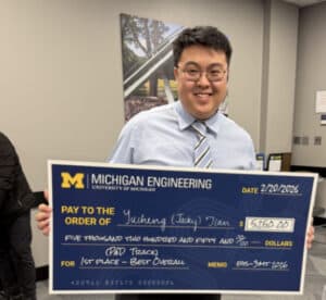 Yucheng (Jacky) Tian Wins First Place at Michigan Engineering Graduate ...
